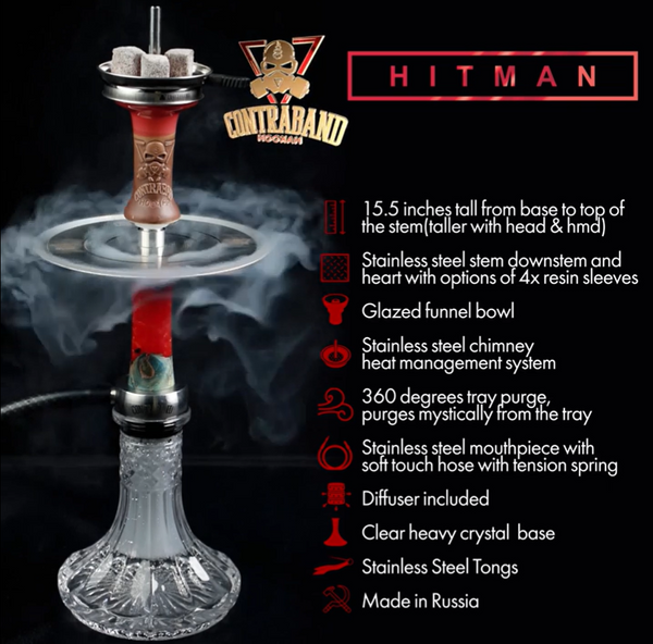 Contraband Hookah - Hitman - Red | Reverse Hookah Canada
